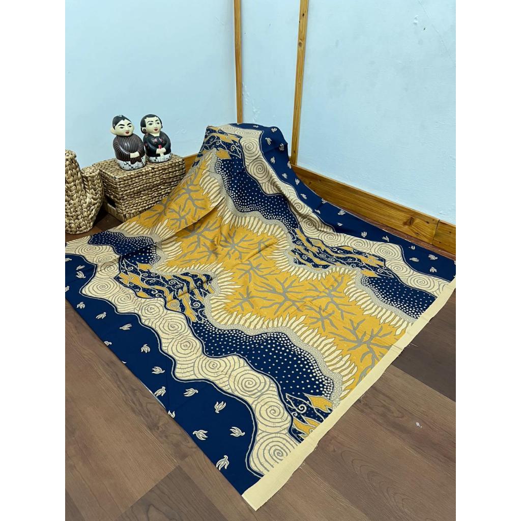 Jual Kain Batik SOLO motif galaran warna dasar navy | Shopee Indonesia