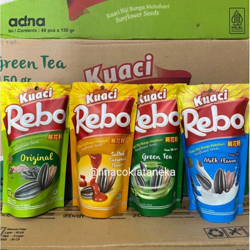 Jual Kuaci Rebo Ada 4 Varian Rasa 150grm Shopee Indonesia