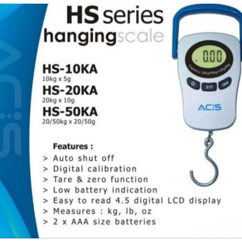 Jual Timbangan Gantung Digital 50kg ACIS/ HS 50KA | Shopee Indonesia