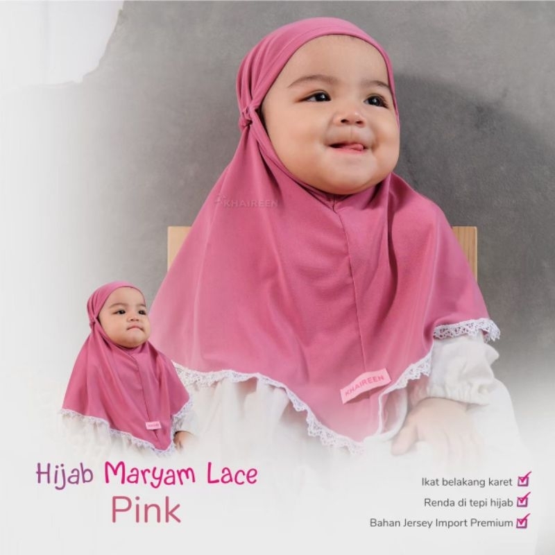 Jual HIJAB MARYAM LACE KHAIREEN | JILBAN ANAK BALITA MUSLIMAH PEREMPUAN ...