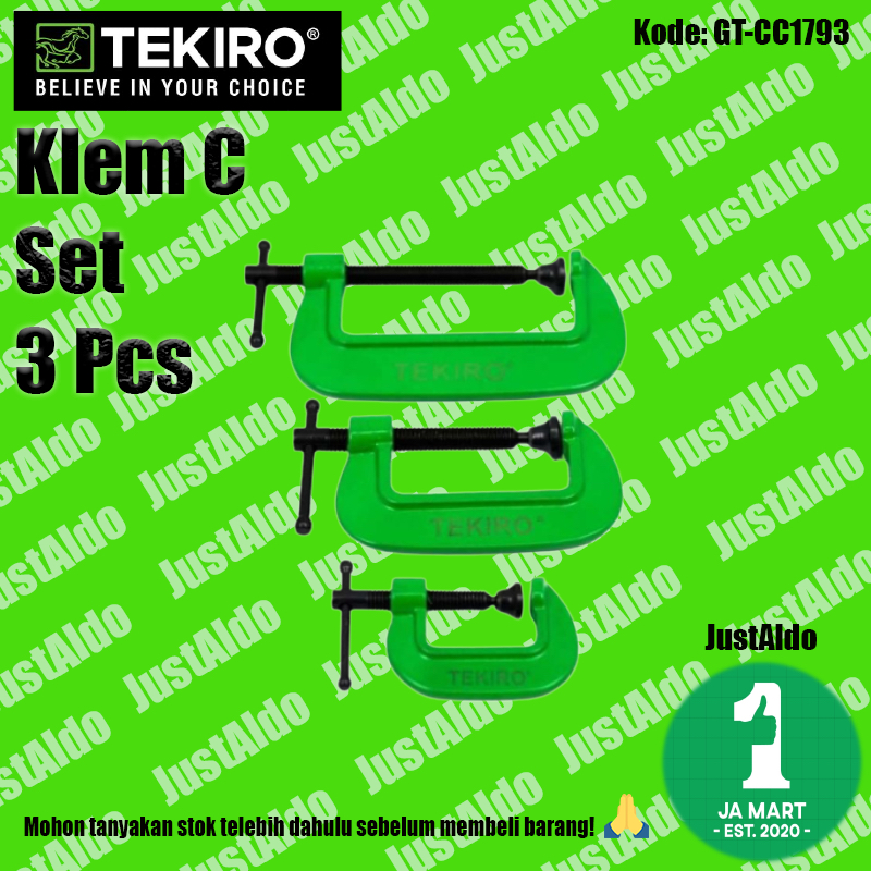 Jual Klem C Clamp Set 3 Pcs Inch Tekiro | Shopee Indonesia