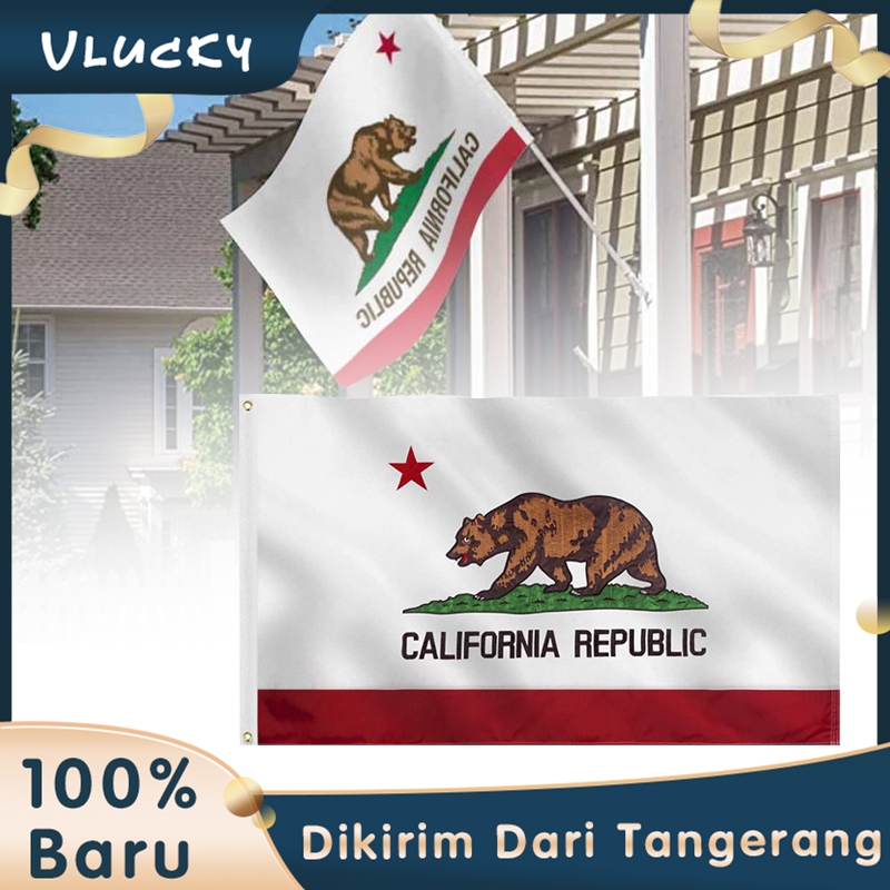 Jual Bendera California Flag 90x150cm The Bear Flag Bendera Kalifornia ...
