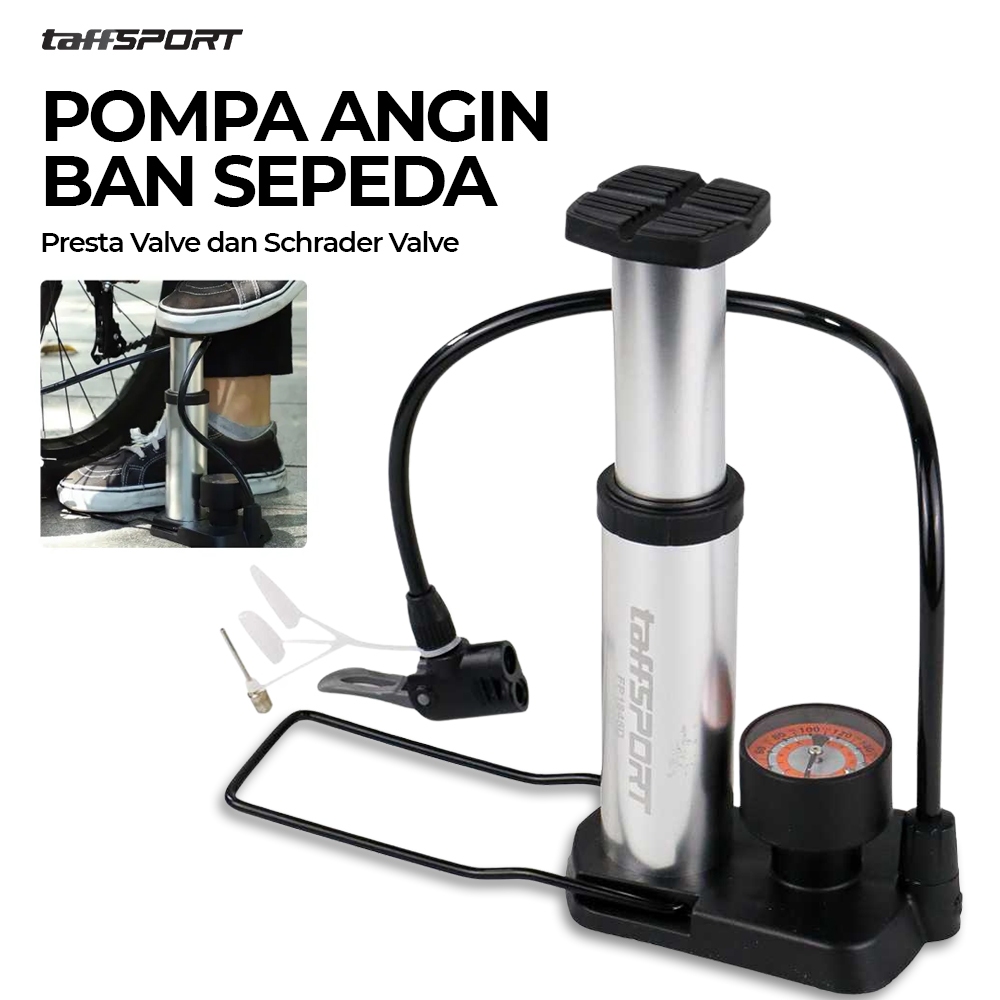 Jual TAFFSPORT Pompa sepeda kaki - foot bicycle pump Portable dengan ...