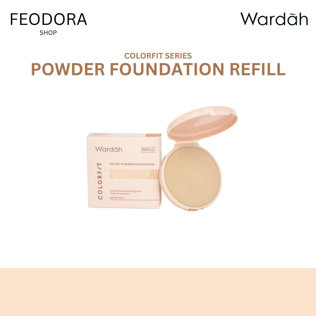 Jual Wardah Colorfit Velvet Powder Foundation Refill | Shopee Indonesia