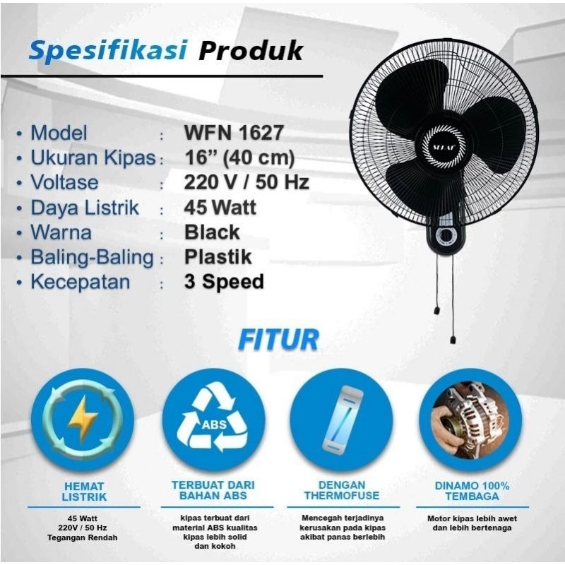 Jual Kipas Sekai WFN-1627 16inch Original 100% | Shopee Indonesia