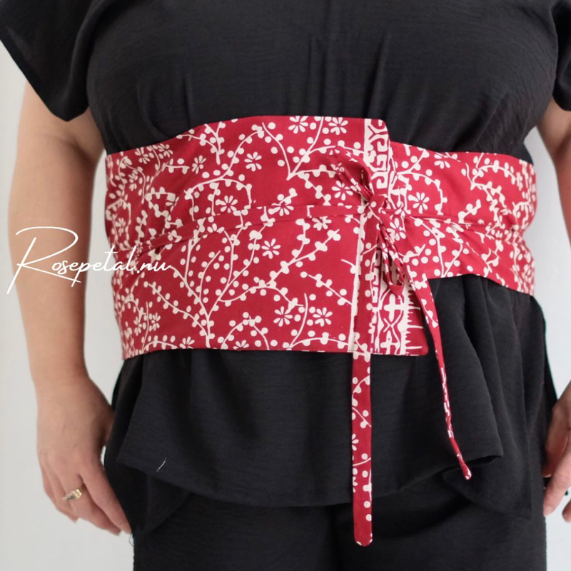 Jual Obi Rose Tribal JUMBO BIGSIZE Red Edition / ikat pinggang obi belt ...