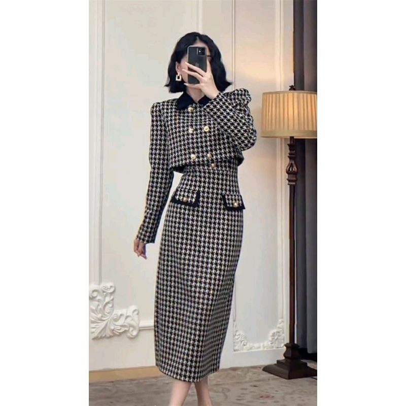 Jual Houndstooth Set | Shopee Indonesia