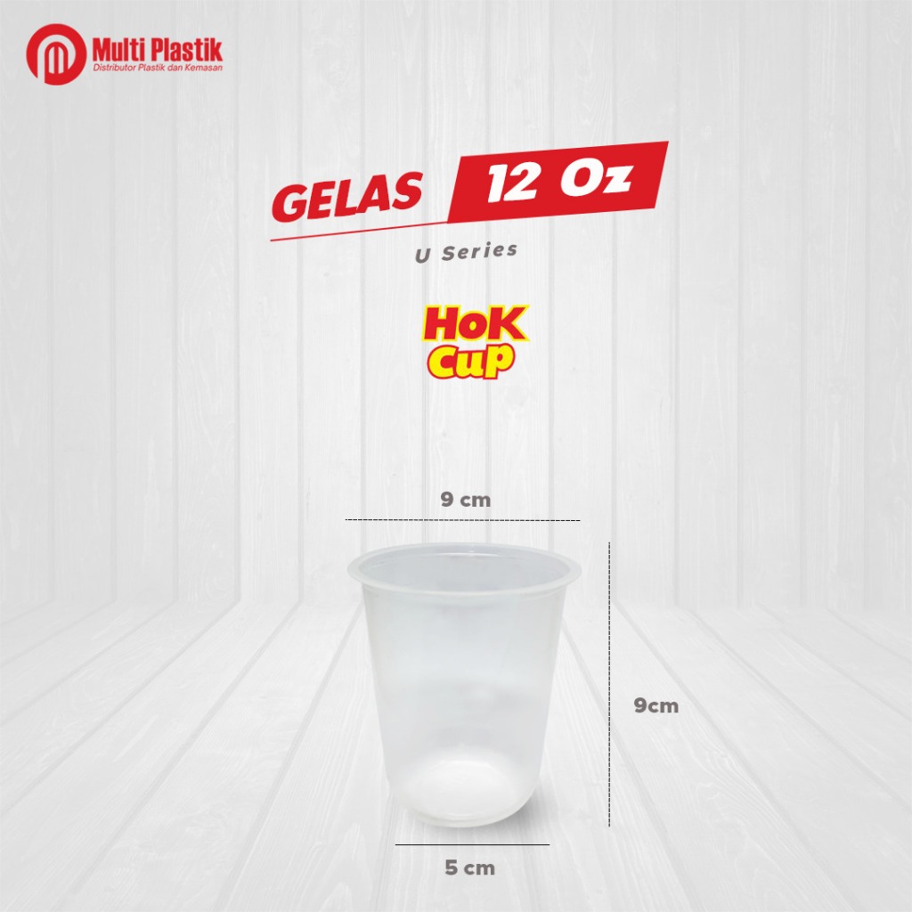 Jual HOK Cup Plastik Oval 12 Oz 14 OZ 16 Oz 18 Oz 22 Oz Super Bening ...