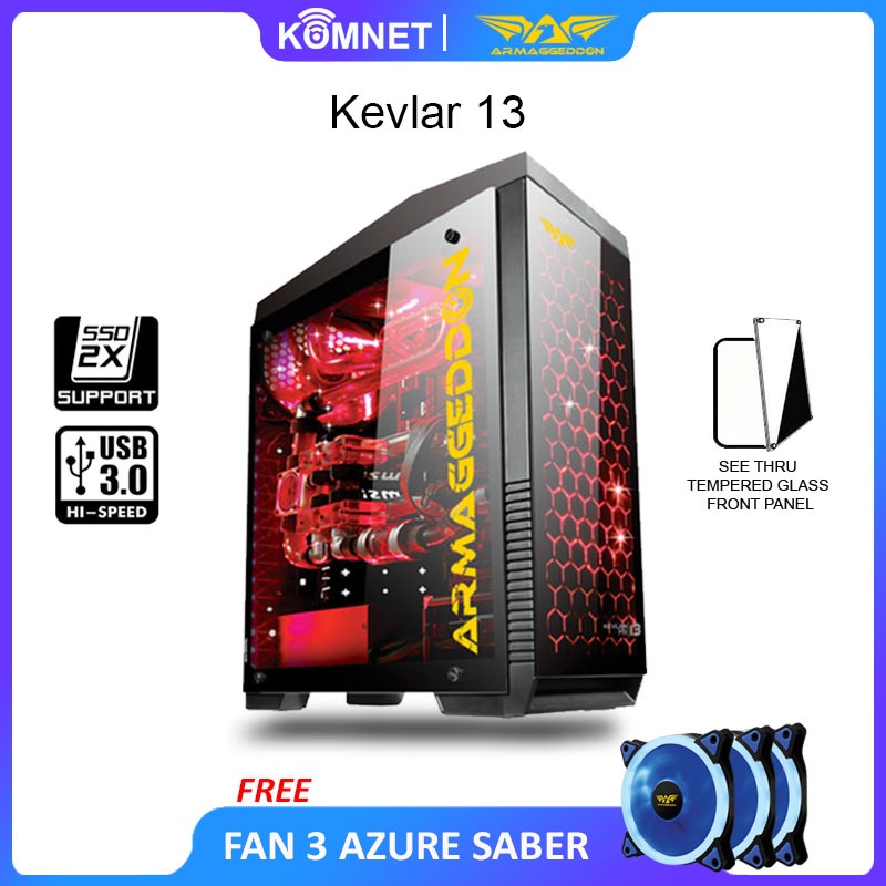 Jual [ CLEARANCE ] Armaggeddon Casing PC Gaming Case Kevlar 13 ...