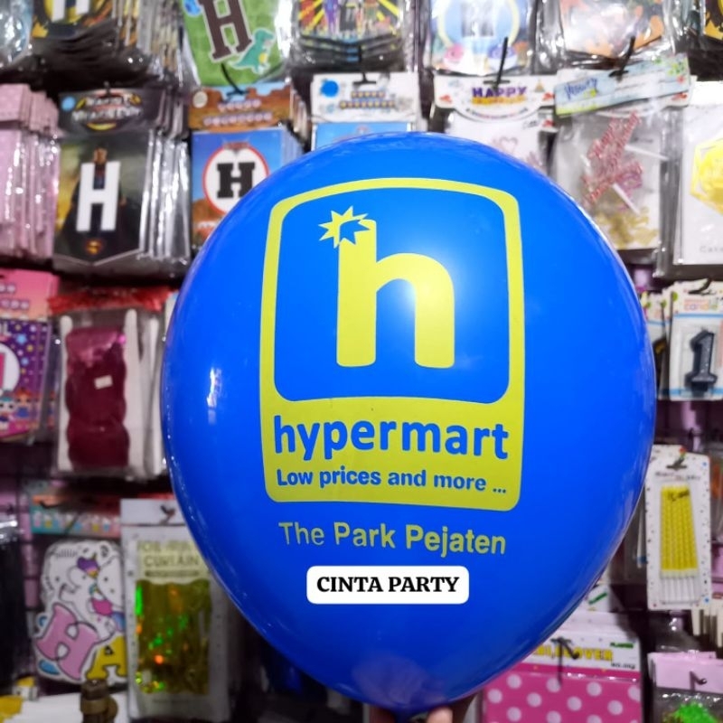 Jual Balon sablon custom logo HYPERMART | Shopee Indonesia