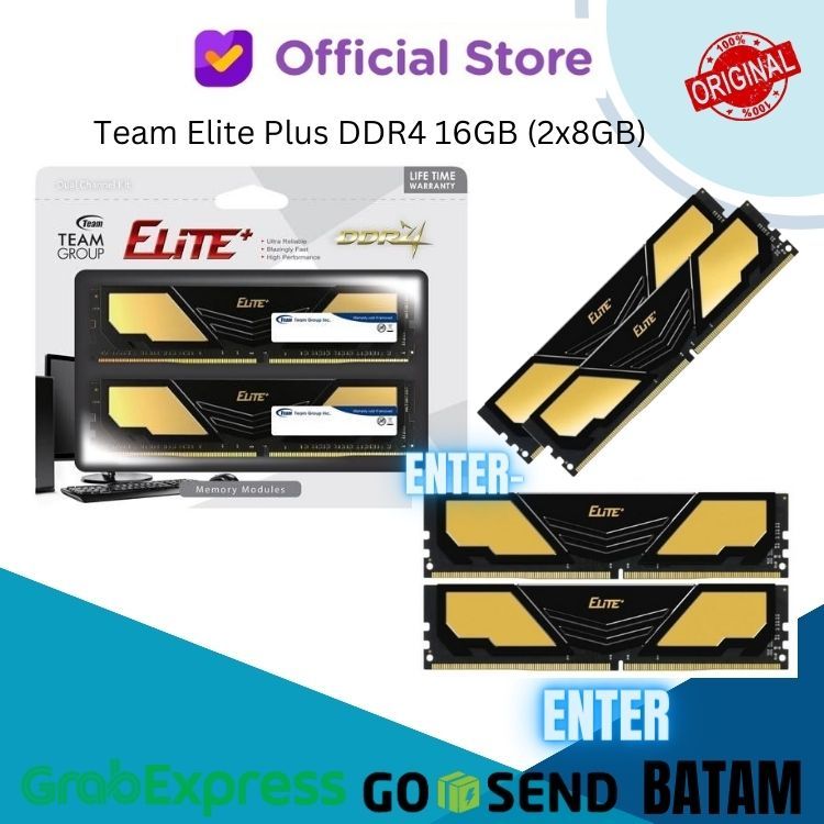 Jual Team Elite Plus DDR4 16GB (2x8GB) 3200Mhz PC 25600 - Dual Channel | Shopee Indonesia