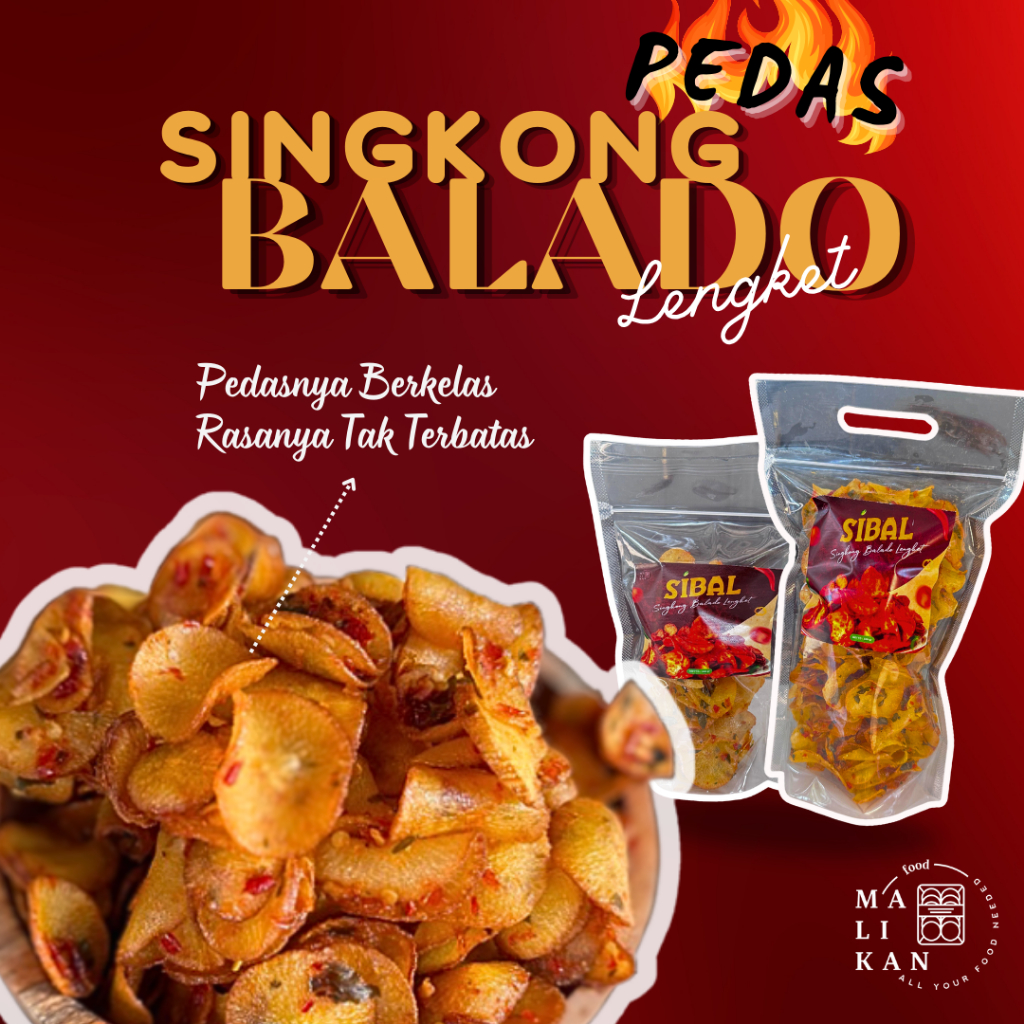 Jual Cemilan Kripik Singkong Pedas Balado 100gr Kerupuk Tiga Rasa Gurih ...