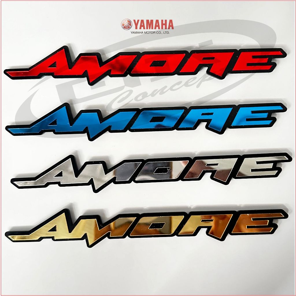 Jual Emblem Yamaha Mio AMORE Thailand Timbul Logo Motor 3D Akrilik ...
