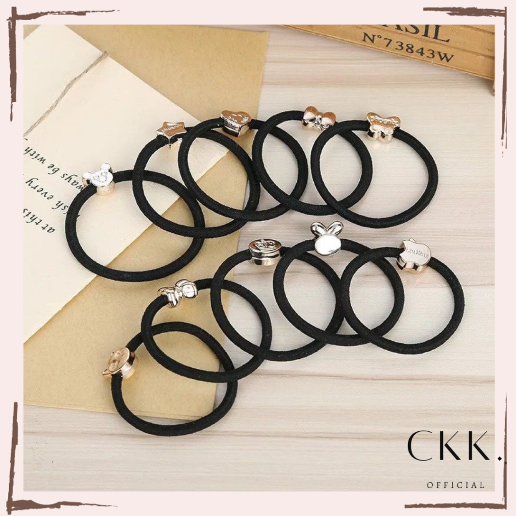 Jual CKK IKAT RAMBUT HITAM KARAKTER KUNCIR RAMBUT BULAT LUCU/IKAT ...