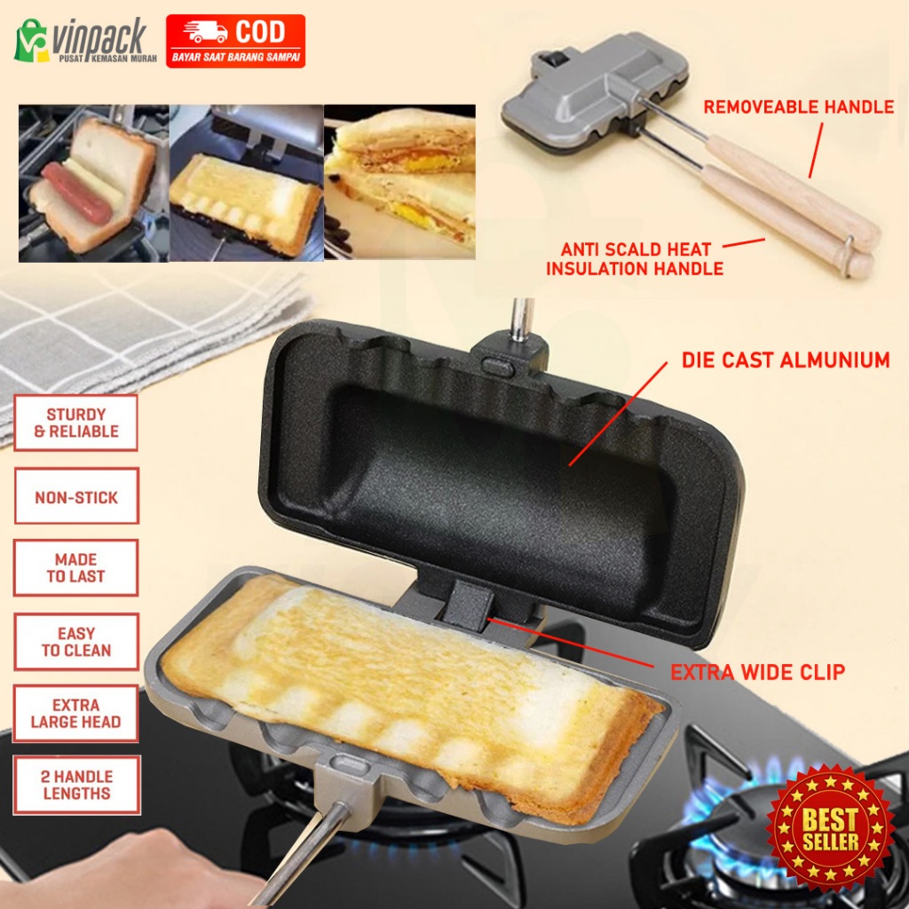 Jual Cetakan Sandwich Waffle Maker/ Sandwich Sosis Maker/ Alat Cetakan ...