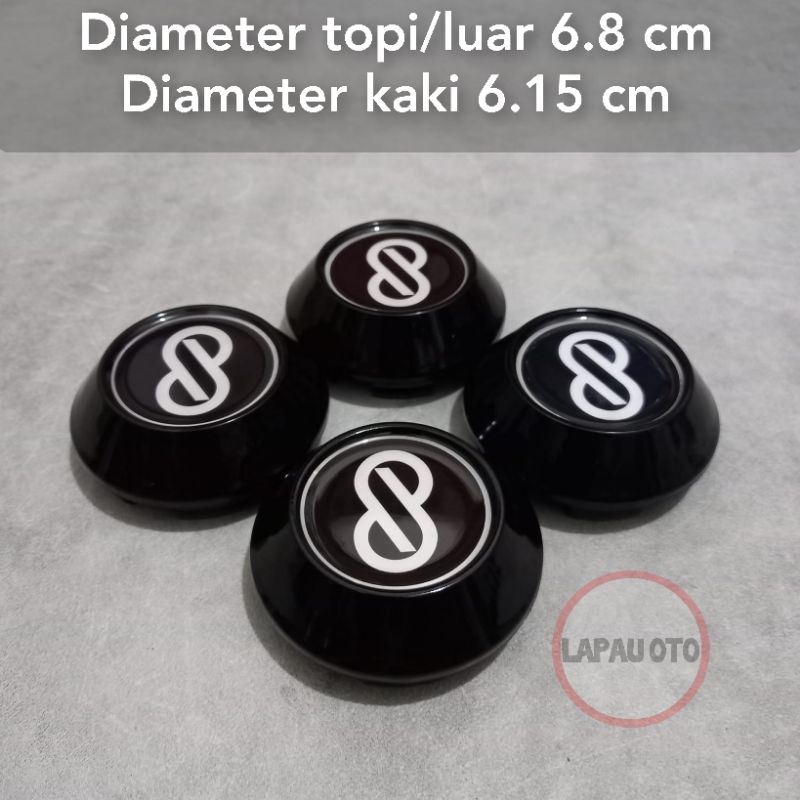 Jual tutup dop velg racing enkei diameter 6.8 cm kerucut harga 4 pcs ...