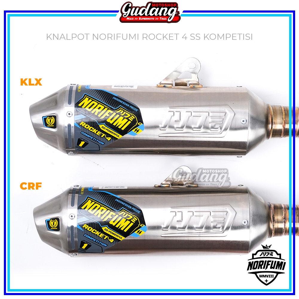 Jual Knalpot Norifumi Rocket 4 Stainless Titanium Standard Bore Up ...