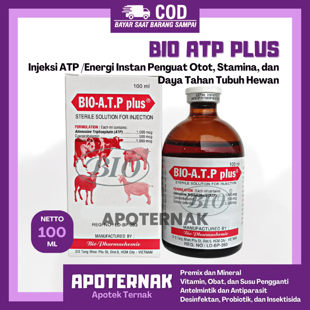Jual BIO ATP PLUS 100ml - Injeksi ATP Energi Instan Penguat Otot ...