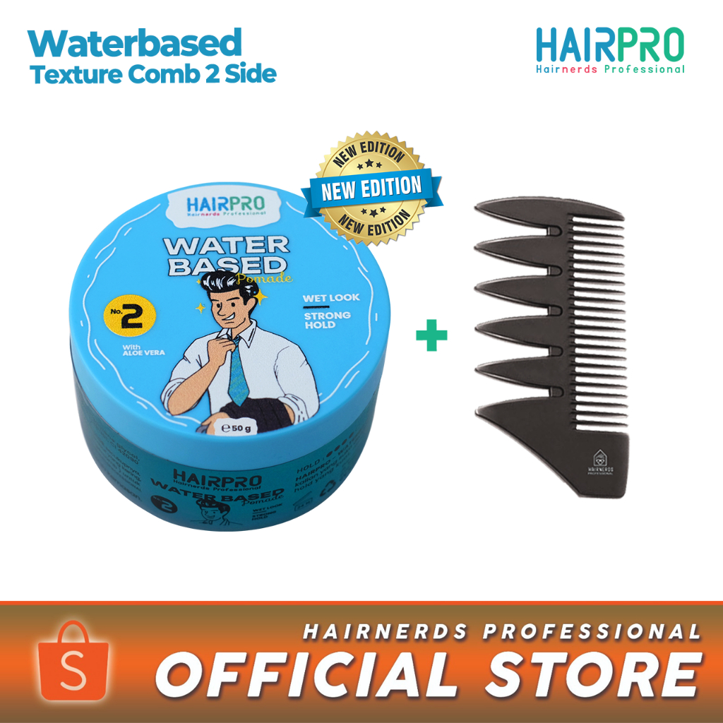 Jual Hairnerds Professional - Water Based Pomade + Texture Comb ...