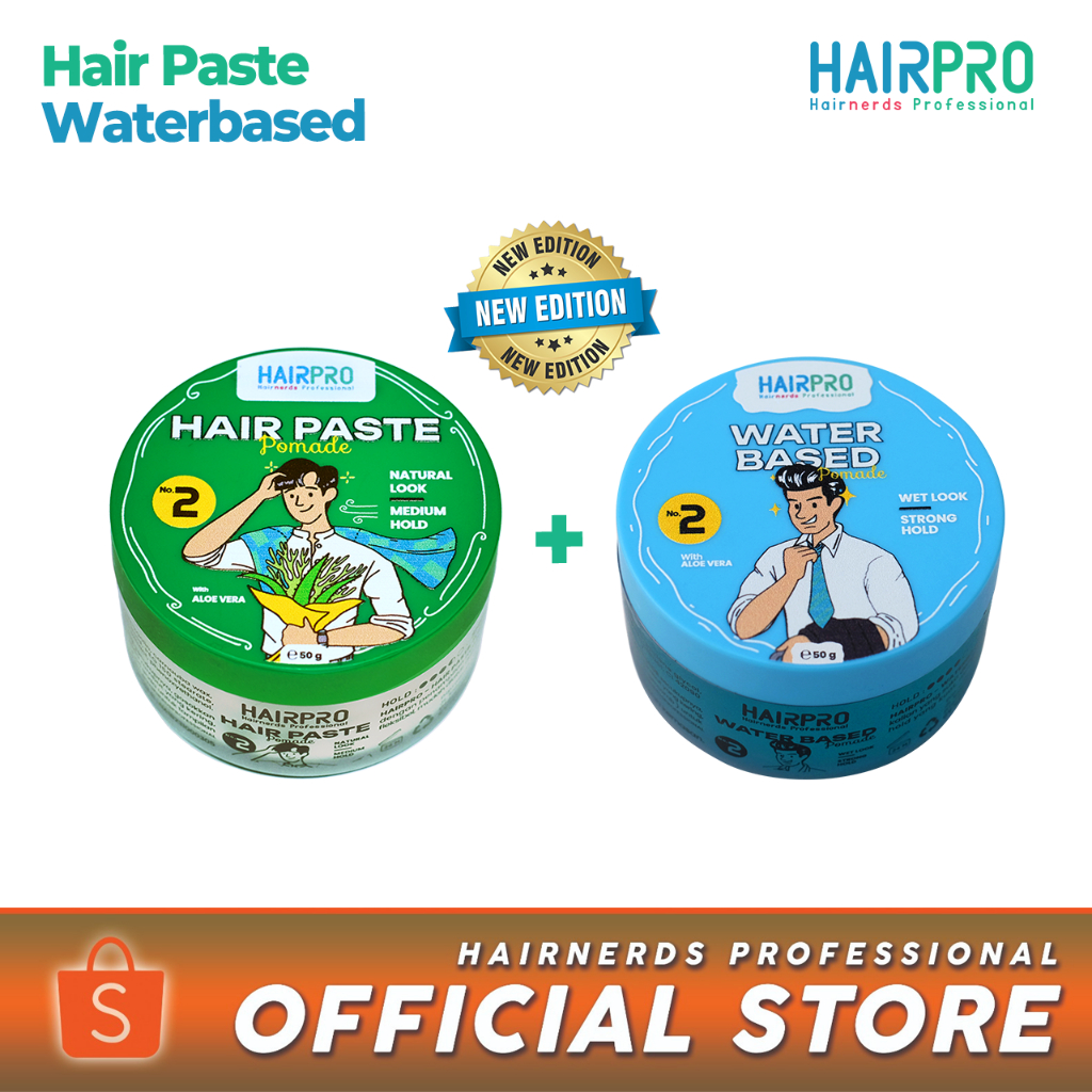 Jual Hairnerds Professional - Water Based Pomade + Hair Paste | Shopee ...