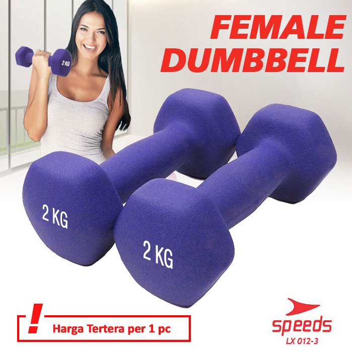 Jual N7F SPEEDS Dumbell Barbel 2kg Vinyl cewek isi 1pcs gym Neoprene Barbel Mini 012-3 43 ...