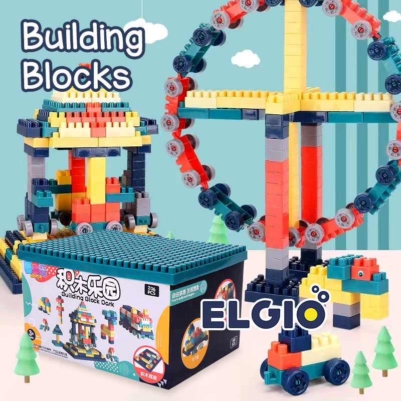 Jual Mainan Balok DIY dengan Alas Bricks Building Block 206pcs | Shopee ...