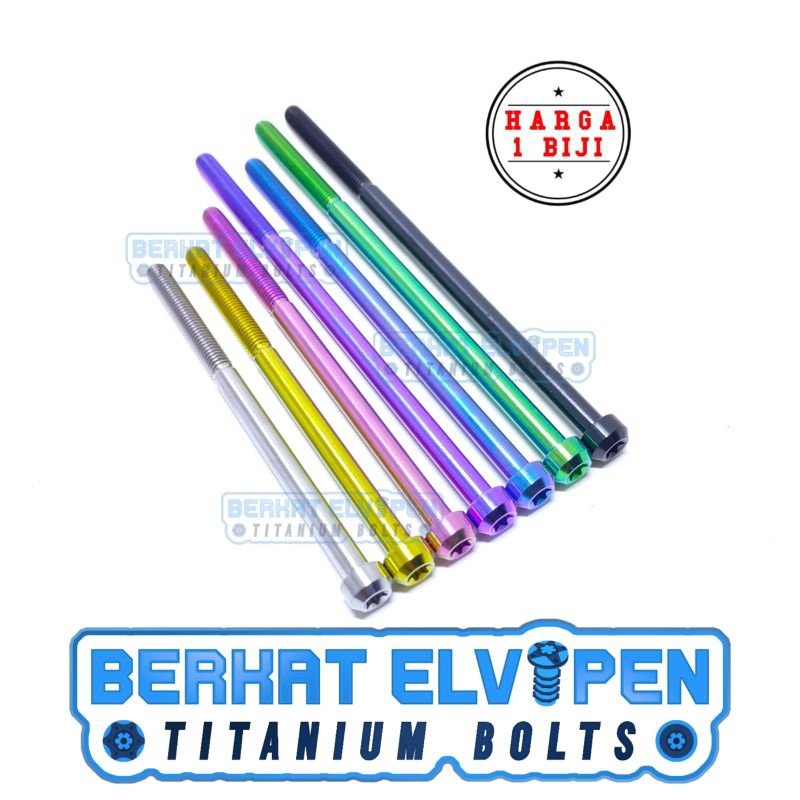 Jual Baut Titanium Small Head M6x100 110 120 130 Grade 5 | Shopee Indonesia