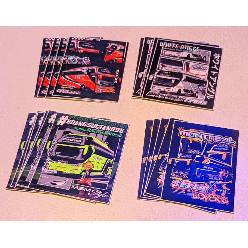 Jual COD Stiker Buss Keren High Quality ( 20 Stiker + Bonus ) | Shopee ...