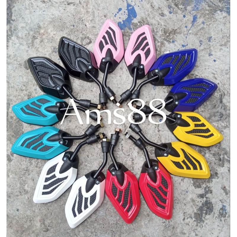 Jual SPION MOTOR VARIASI WARNA MODEL JUPITER TANGKAI BLACK KACA SPION ...