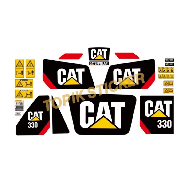 Jual Stiker Excavator CATERPILLAR CAT 330 , Stiker Alat Berat | Shopee ...