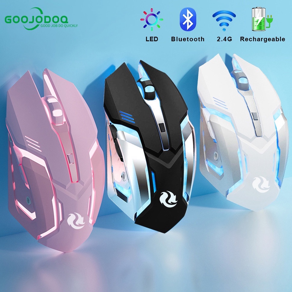 Jual TERBARU GOOJODOQ Gaming Mouse Rechargeable Wireless Mouse - 2.4Ghz ...