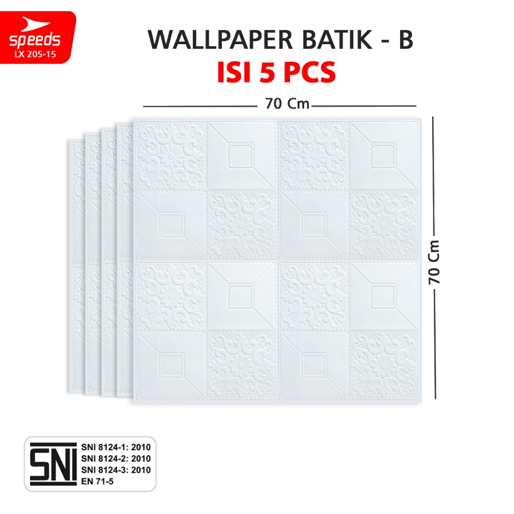 Jual SPEEDS SNI Wallpaper Dinding Roll Wallpaper Kamar 3d Stiker Foam Motif Batik Walpaper ...