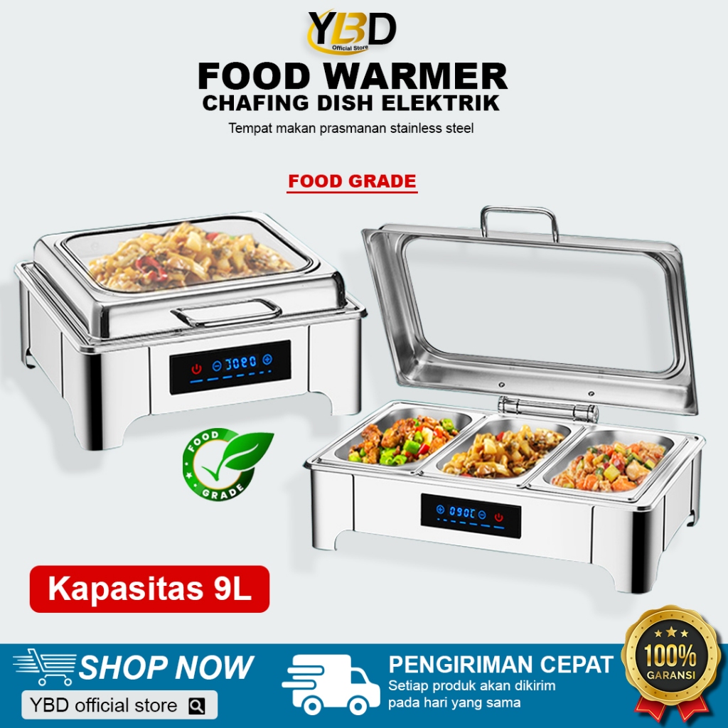 Jual Roll top elektrik stainles Chafing Dish kapasitas 9L / Rolltop ...