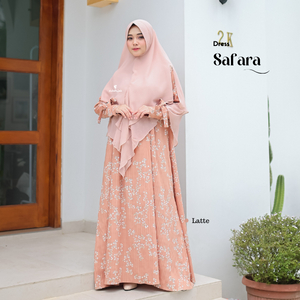 Jual SUKAHIJAB - Safara Gamis Dewasa Terbaru 2024 Motif Bunga Bahan Dobby Crinkle Premium Busui ...