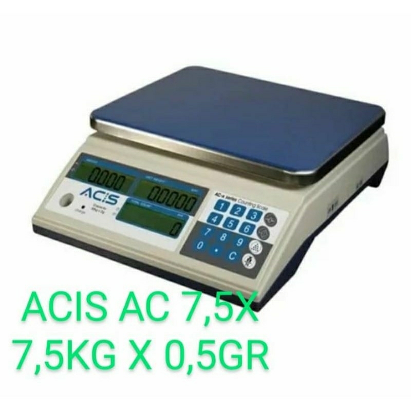Jual ACIS AC 7,5X TIMBANGAN DIGITAL 7,5KG X 0.5GR / COUNTING SCALE AC 7,5X | Shopee Indonesia