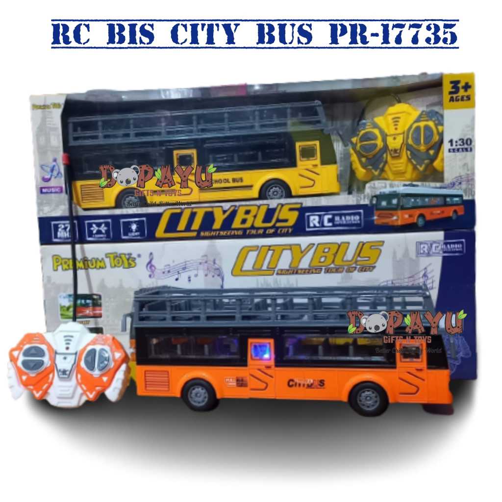 Jual Mainan Bis Tingkat Wisata RC City Bus Sightseeing PR17735 | Shopee ...