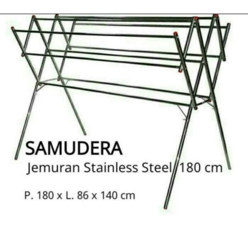 Jual Jemuran Pakaian 2 Meter 2m 1.8 meter Stainless Stainles Steel ...