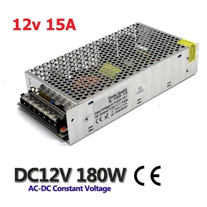 Jual Switching Power Supply PSU 12V 15A High Quality, 12 Volt 15 Ampere Cooling Fan Jaring ...