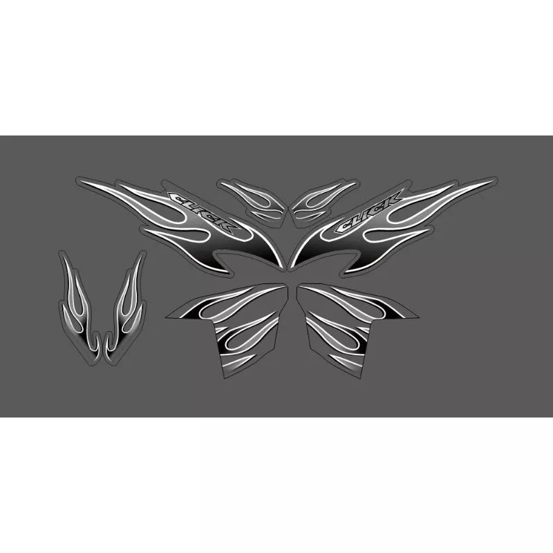 Jual STIKER STRIPING VARIO 150 MOTIF API MONOCHROME HITAM PUTIH ...