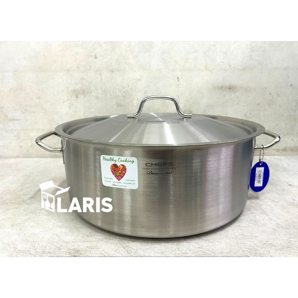 Jual Bima Chefs Casserole 40cm atau 20,1 Liter Panci Bima Stainless ...
