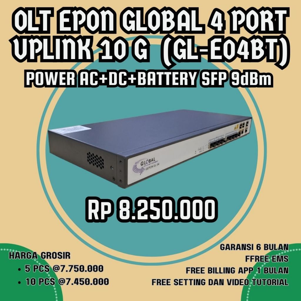 Jual OLT EPON GLOBAL 4 PORT UPLINK 10ge | Shopee Indonesia