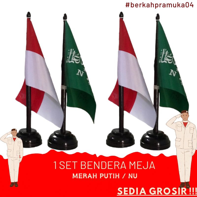 Jual Bendera meja merah putih kantor ( bendera+tiang+tatakan) | Shopee ...