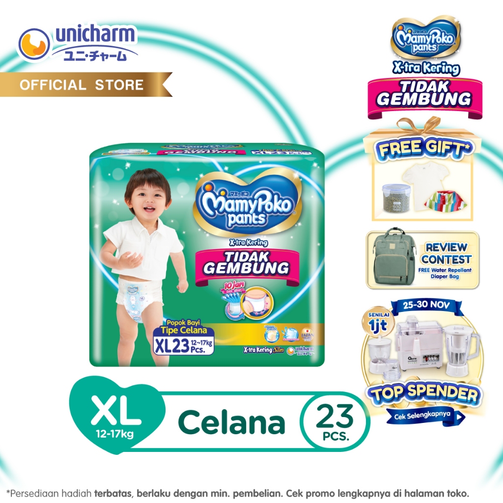 Jual MamyPoko Pants X-tra Kering Slim Tidak Gembung - XL 23 - Popok Celana | Shopee Indonesia