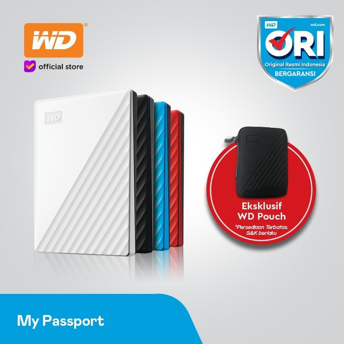 Jual WD MY PASSPORT 1TB 2TB 4TB 5TB - HDD HARDISK EXTERNAL 2.5" USB 3.0 | Shopee Indonesia