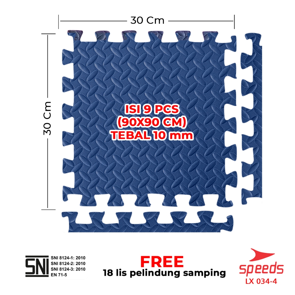 Jual SPEEDS Matras Evamat 30x30cm 10mm isi 9pc Matras Puzzle Karpet ...