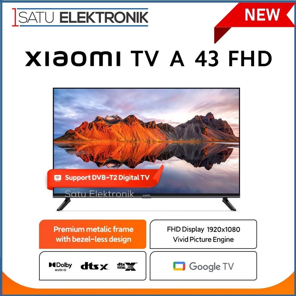 Jual XIAOMI TV A2 43 Inch Smart Android TV LED Digital DVB-T2 | Shopee ...