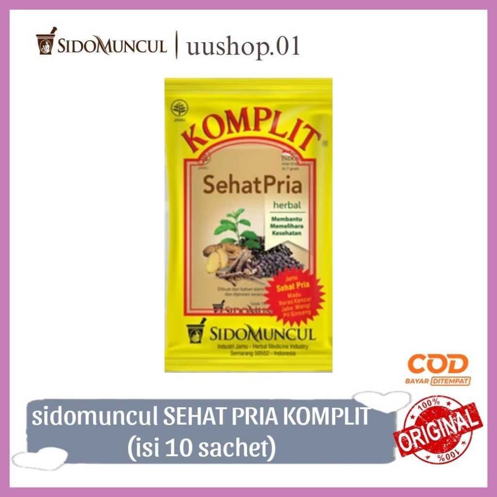 Jual Jamu Sidomuncul Sehat Pria Komplit (isi 10 bungkus) | Shopee Indonesia