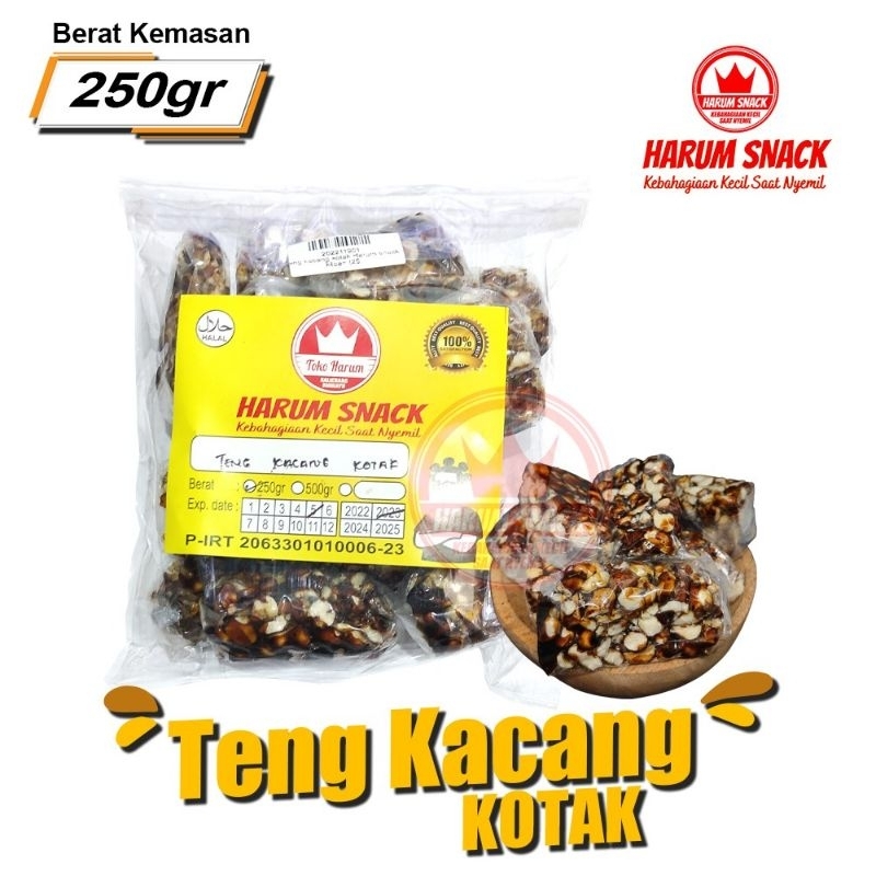 Jual TENG TENG KACANG KOTAK 250Gram [Harum Snack Official] MAKANAN ...