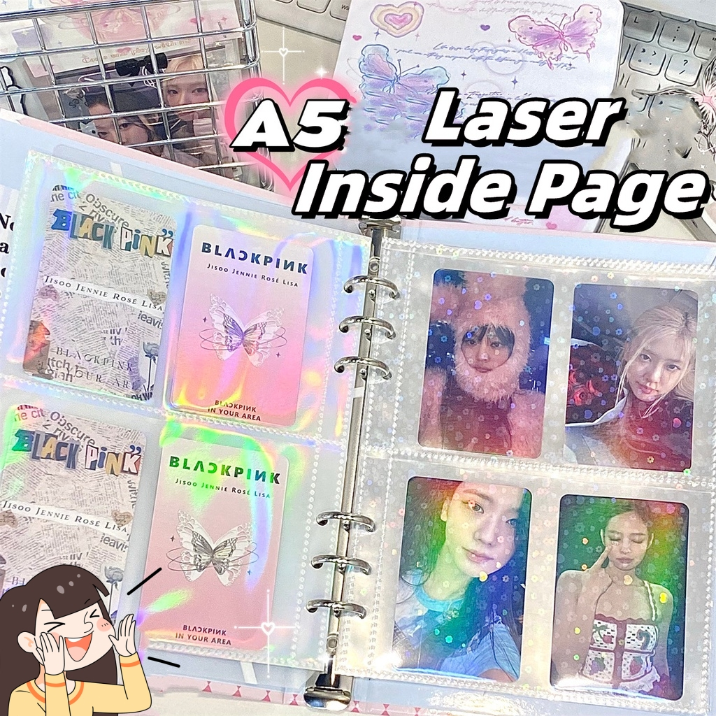 Jual (10 Lembar) A5 Sleeve Hologram Laser Binder A5 Photocard ...