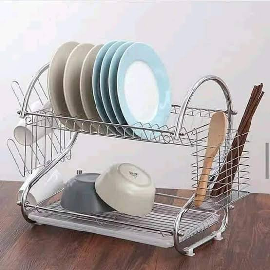 Jual Rak Piring Stainless 2 Susun Anti Karat Peralatan Dapur Besar ...